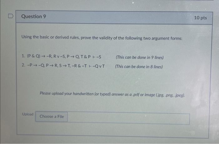 Solved Using the basic or derived rules, prove the validity | Chegg.com
