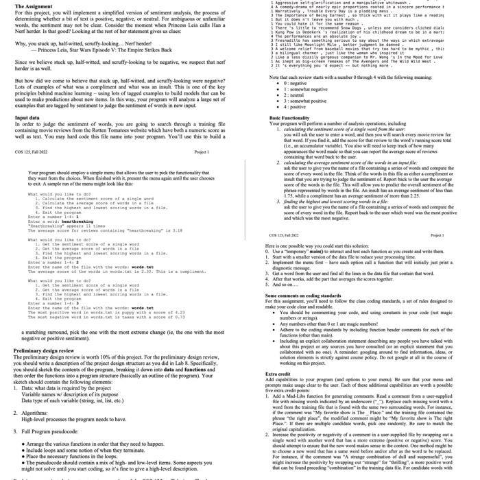 Solved The Assignment I Aoseensive Mit-piorificatian and in | Chegg.com