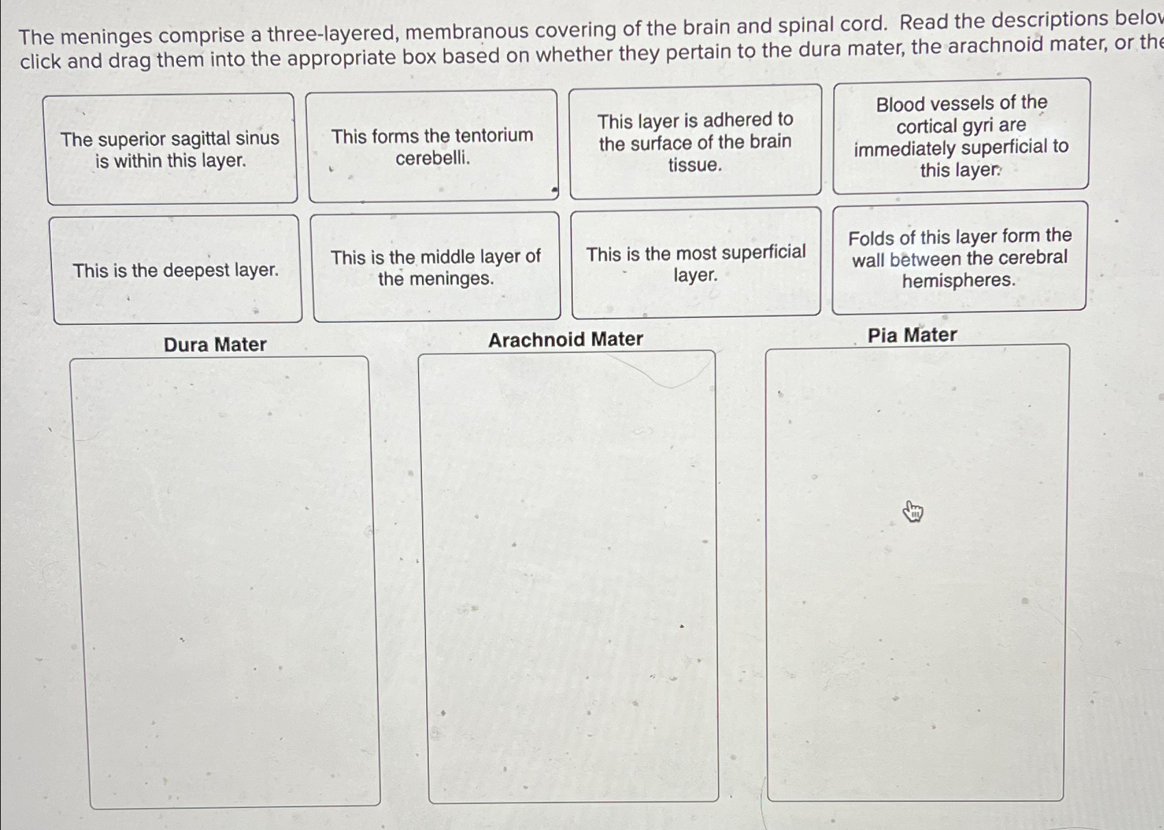 Solved The meninges comprise a three-layered, membranous | Chegg.com