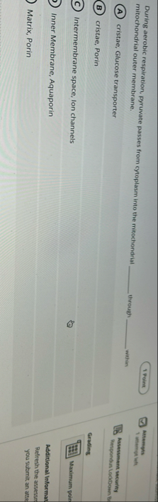 Solved During aerobic respiration, pyruvate passes from | Chegg.com