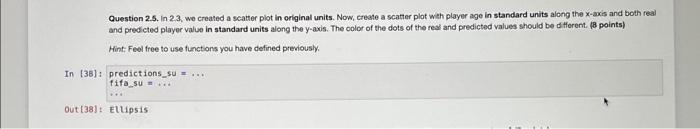 Solved Question 2.5. In 2.3, we created a scatter plot in | Chegg.com