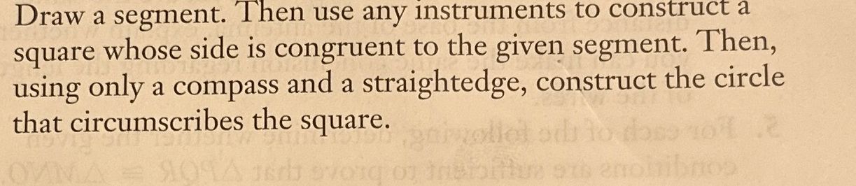 Solved Draw a segment. Then use any instruments to construct | Chegg.com