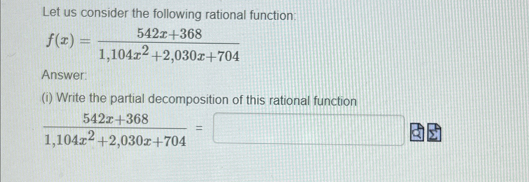 Solved Let us consider the following rational | Chegg.com