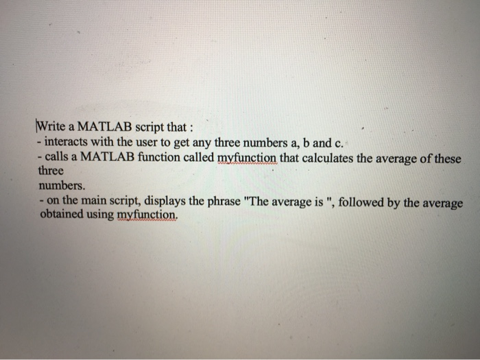 Solved Write A Matlab Script That Interacts With The 0508