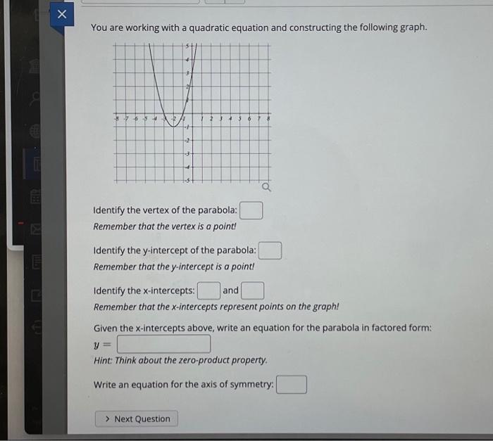 Solved You are working with a quadratic equation and | Chegg.com