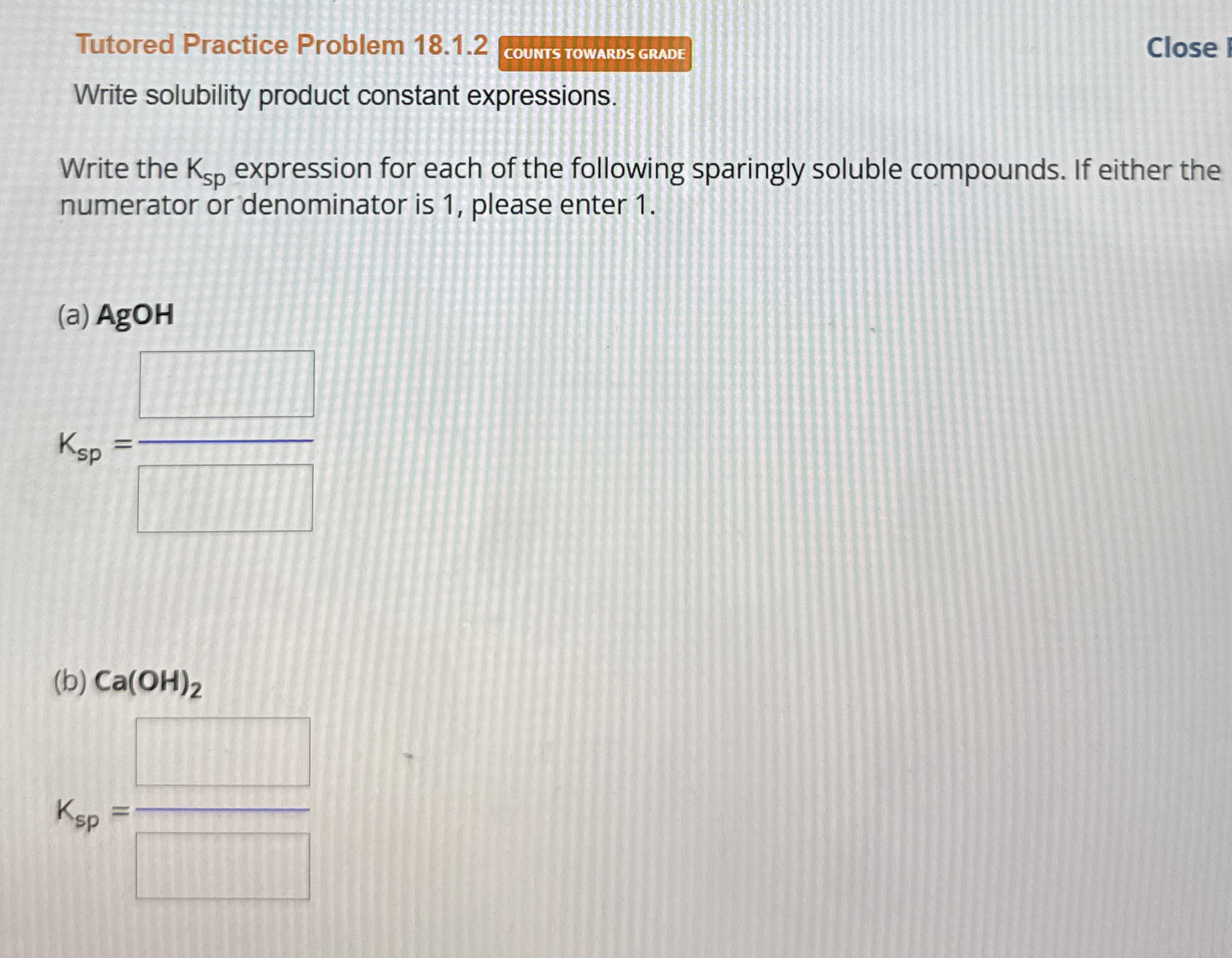 Solved Tutored Practice Problem 18.1.2COUNIS TOWARDS | Chegg.com