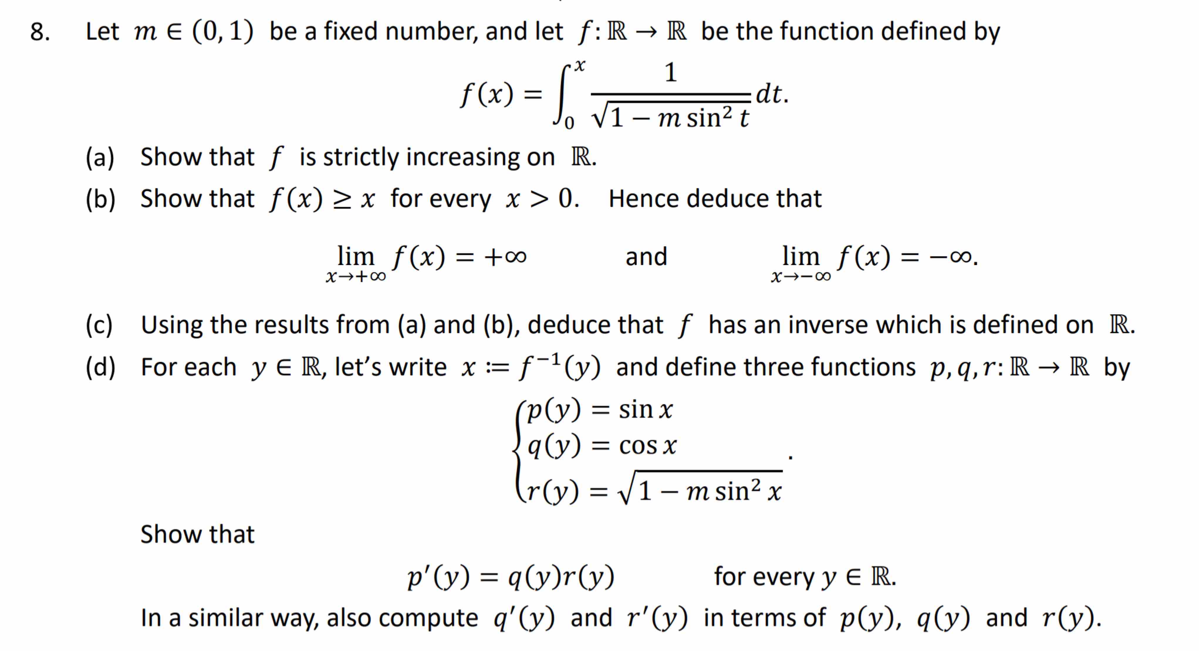 Solved Let min(0,1) ﻿be a fixed number, and let f:R→R ﻿be | Chegg.com
