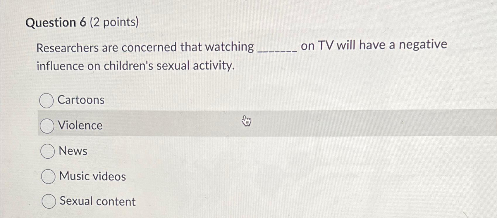 Solved Question 6 (2 ﻿points)Researchers are concerned that | Chegg.com
