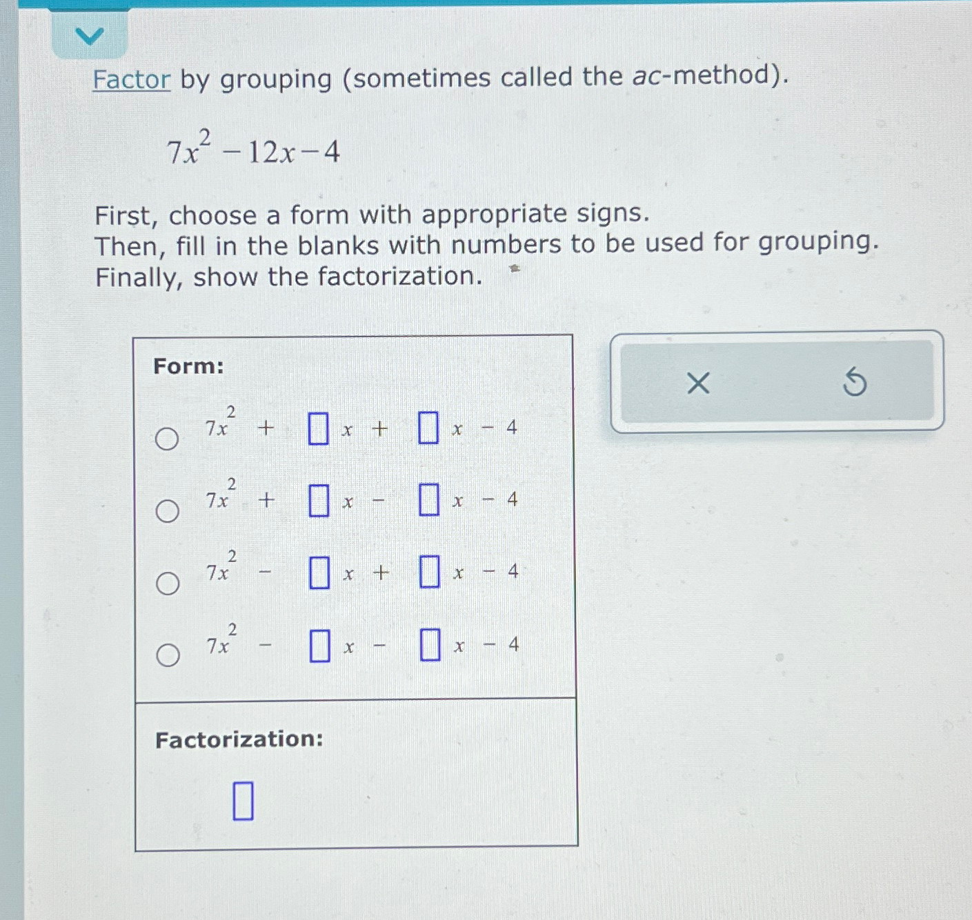 Solved Factor by grouping (sometimes called the | Chegg.com