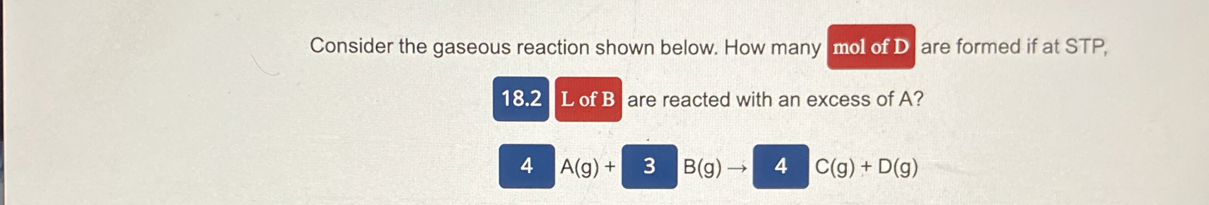 Solved Consider the gaseous reaction shown below. How many | Chegg.com
