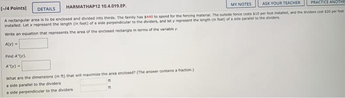 Solved 1-14 Points) DETAILS HARMATHAP12 10.4.019.EP. MY | Chegg.com Solved 1-14 Points) DETAILS HARMATHAP12 10.4.019.EP. MY | Chegg.com