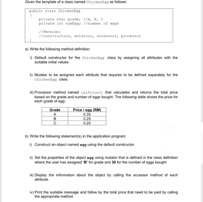 Solved Need help with java. Already done with question a but | Chegg.com