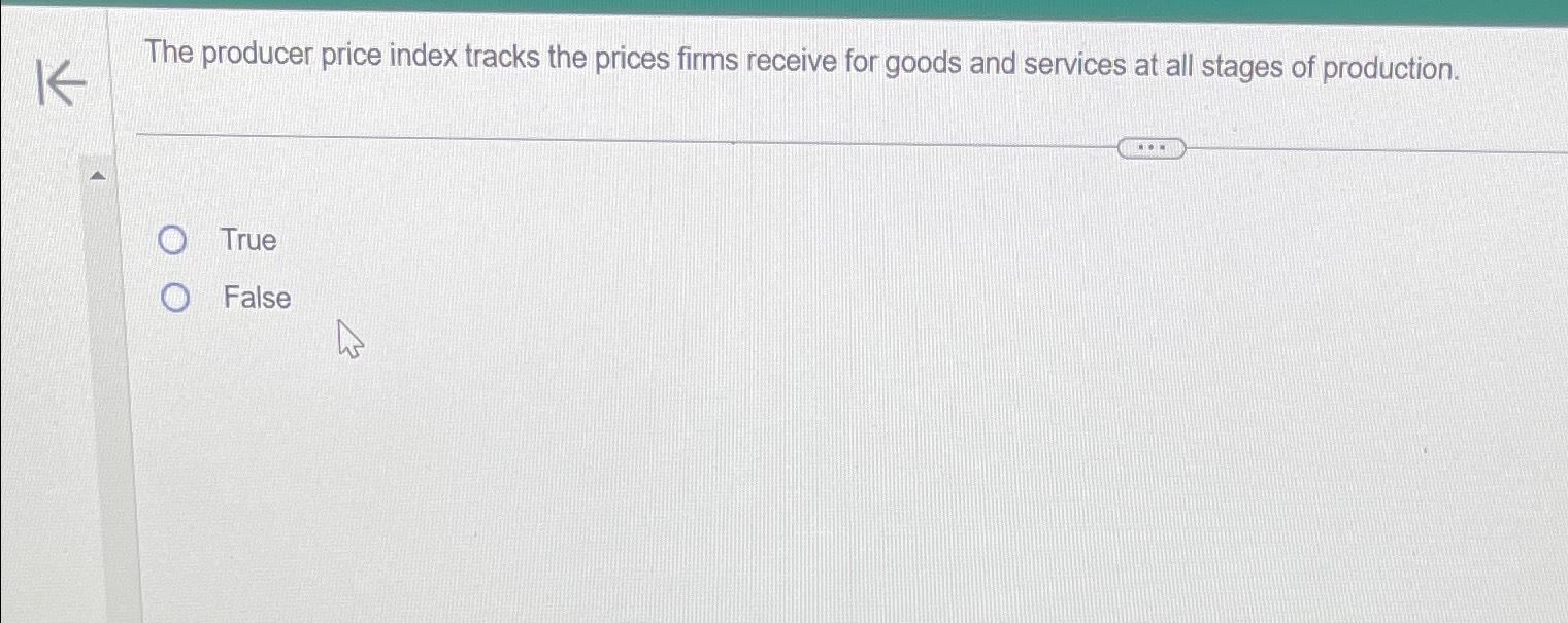 Solved The producer price index tracks the prices firms | Chegg.com