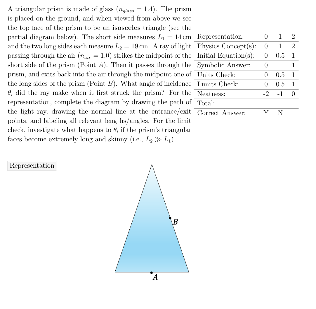 Solved by an EXPERT A triangular prism is made of glass \( \left(n_{\text | Chegg.com