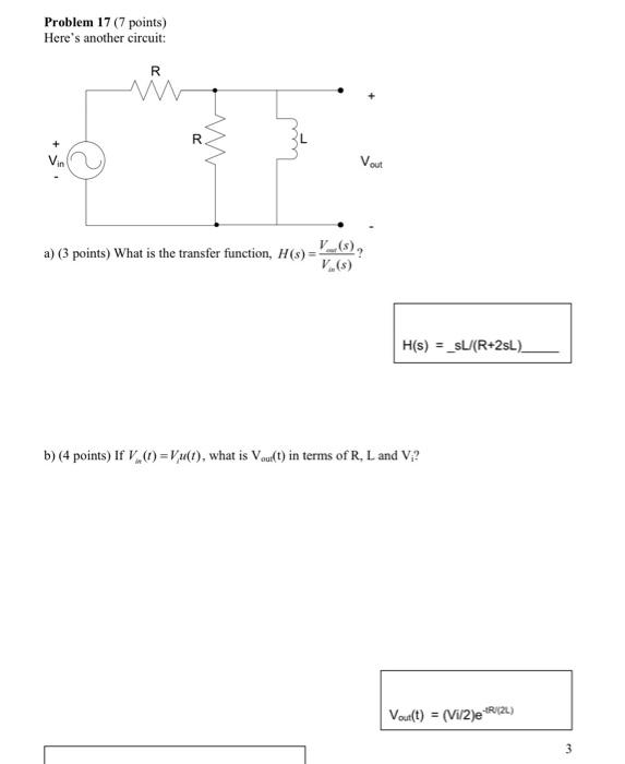 Solved Problem 17 (7 points) Here's another circuit: R R | Chegg.com Solved Problem 17 (7 points) Here's another circuit: R R | Chegg.com