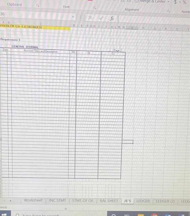 Solved 12A-4. Using the ledger balances and additional data | Chegg.com
