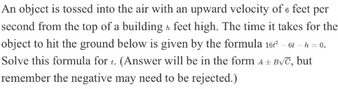 Solved An object is tossed into the air with an upward | Chegg.com
