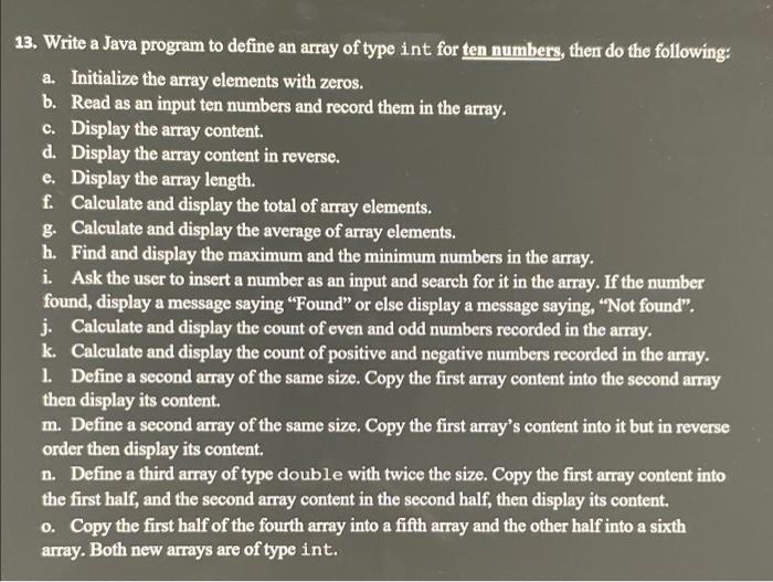 Solved Write a java program that finds and displays the | Chegg.com