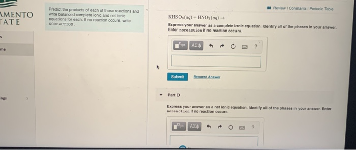 Solved Review I Constants 1 Periodic Table Part A Predict | Chegg.com