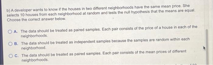 Solved For each of the following scenarios, say whether the | Chegg.com