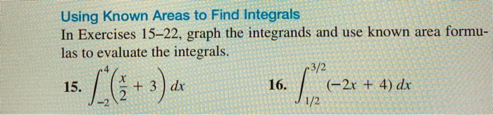 Solved Using Known Areas to Find Integrals In Exercises | Chegg.com