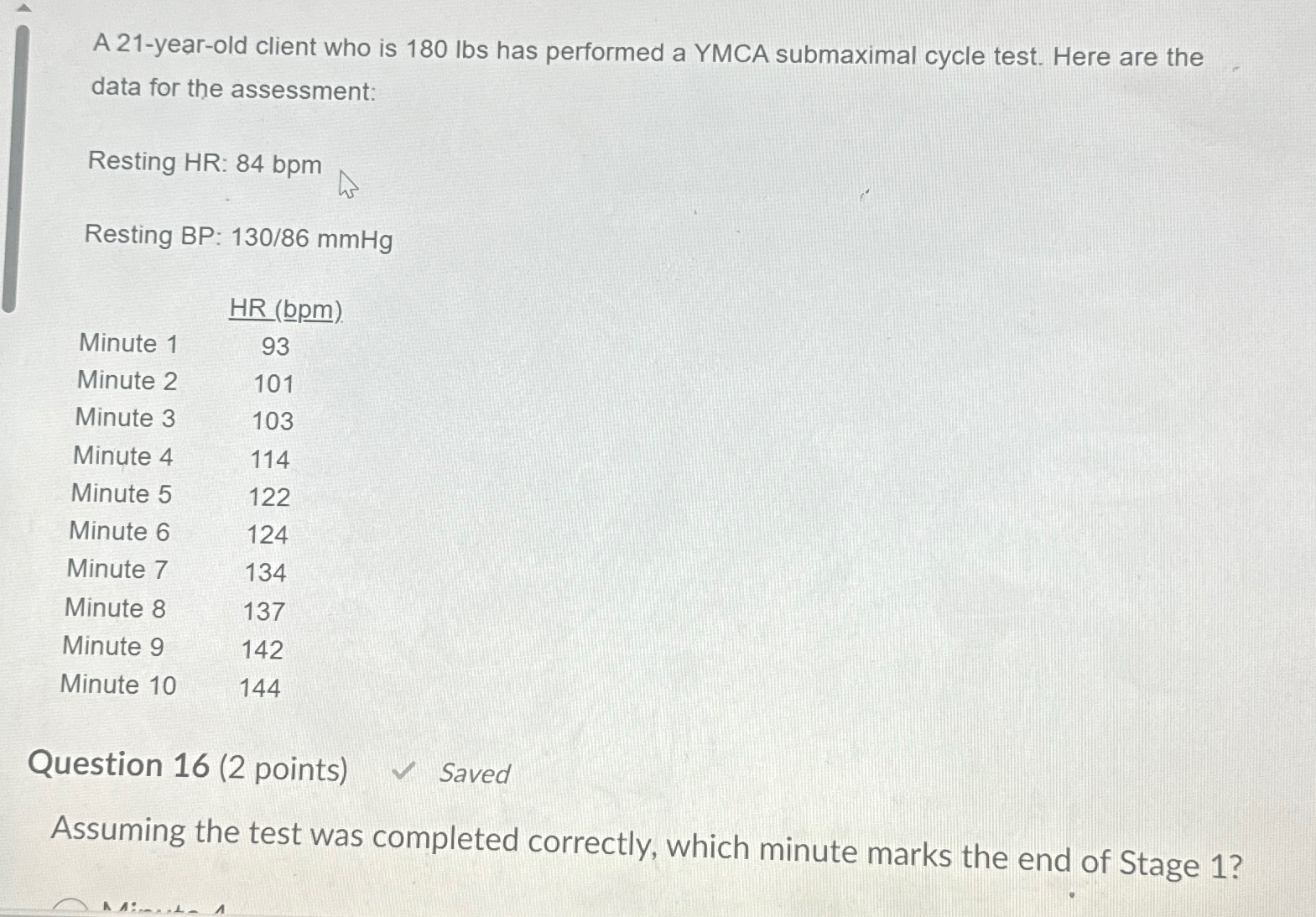 Solved A 21-year-old client who is 180lbs ﻿has performed a | Chegg.com