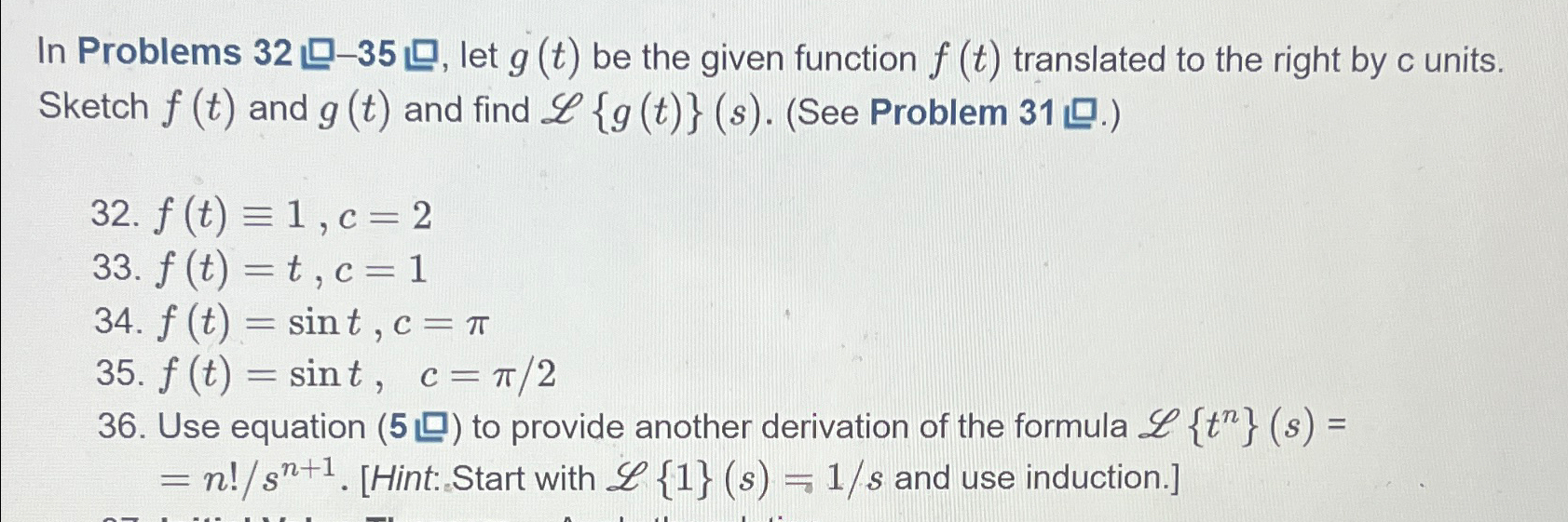 Solved In Problems 32 [ -35 , ﻿let g(t) ﻿be the given | Chegg.com
