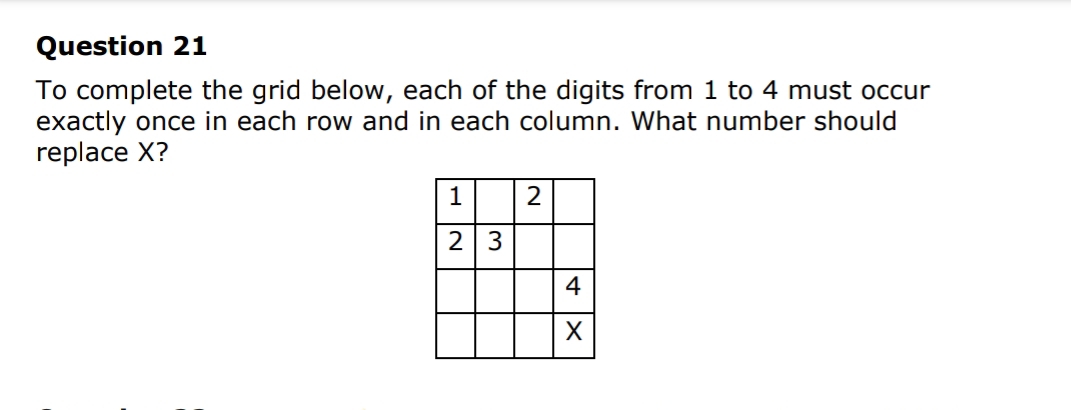 Solved Question 21To complete the grid below, each of the | Chegg.com
