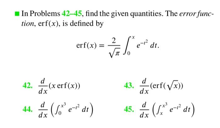 Solved In Problems 42-45, find the given quantities. The | Chegg.com