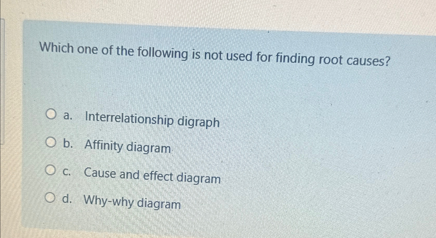 Solved Which one of the following is not used for finding | Chegg.com
