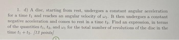 Solved Rotational Dynamics: Conservation of angular | Chegg.com