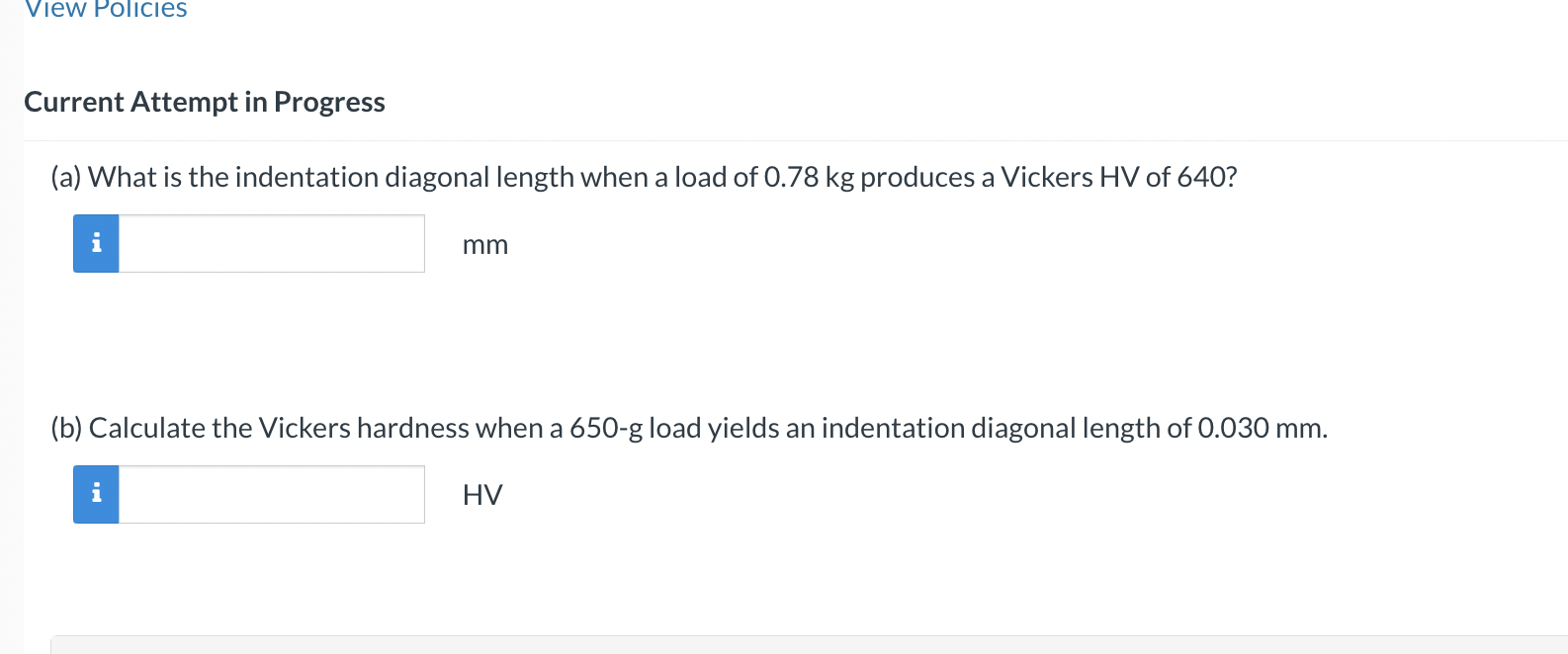 Solved View PoliciesCurrent Attempt in Progress(a) ﻿What is | Chegg.com