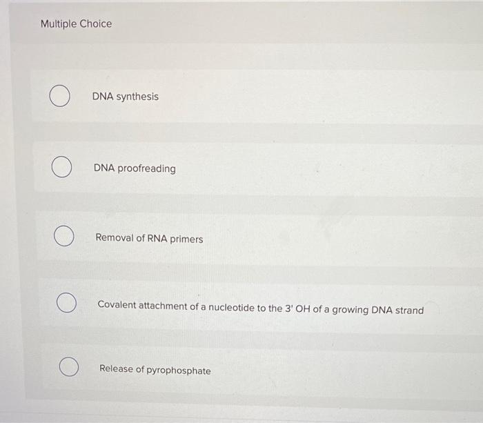 Solved Which is not a result of DNA polymerase III function? | Chegg.com