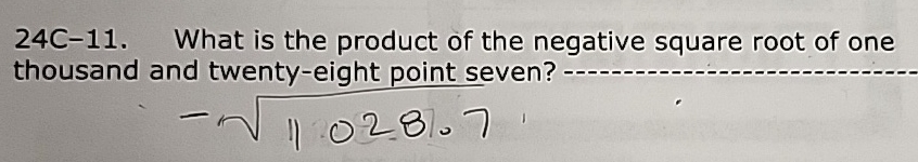 Solved What is the product of the negative square root of | Chegg.com