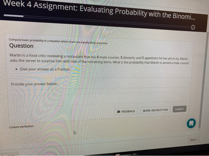 Solved Week 4 Assignment: Evaluating Probability with the | Chegg.com