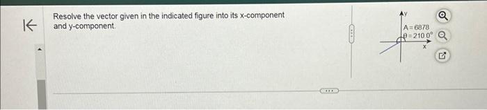 Solved Resolve the vector given in the indicated figure into | Chegg.com