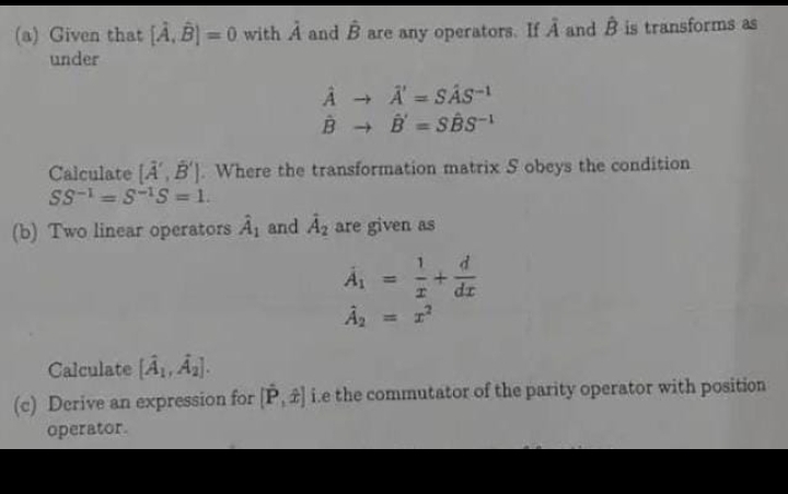 Solved (a) ﻿Given that [hat(A),hat(B)]=0 ﻿with hat(A) ﻿and | Chegg.com
