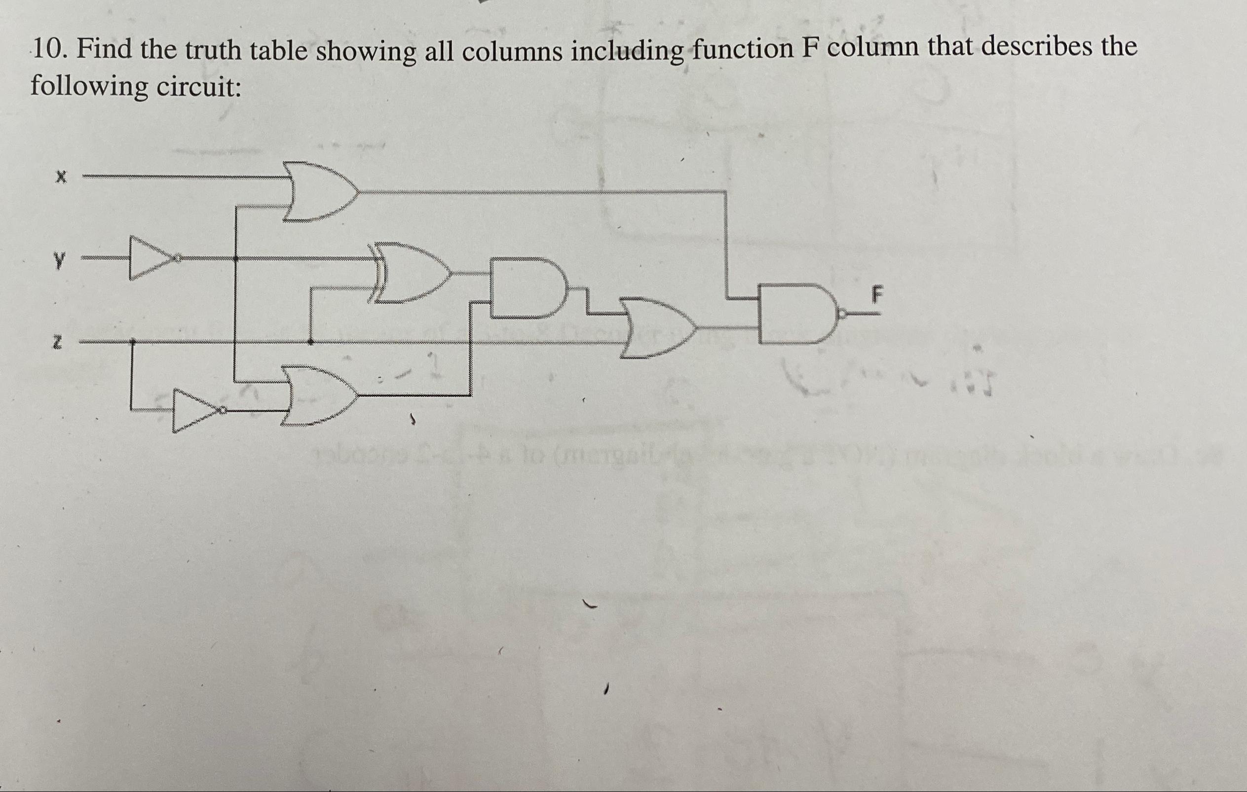 Solved Find the truth table showing all columns including | Chegg.com