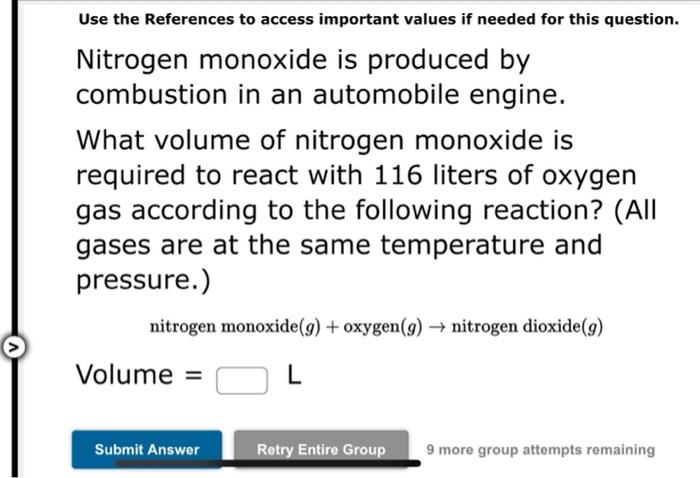 Solved Nitrogen monoxide is produced by combustion in an | Chegg.com