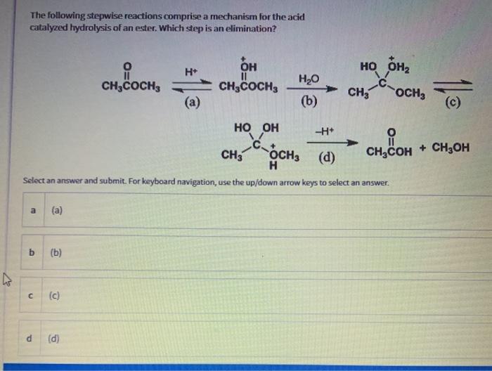 Solved The following stepwise reactions comprise a mechanism | Chegg.com