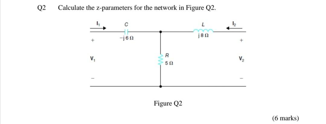 Solved Q2 Calculate the Z-parameters for the network in | Chegg.com