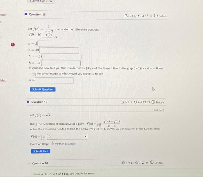 Solved ents S ideo Submit Question Question 18 Let f(x) f(0+ | Chegg.com