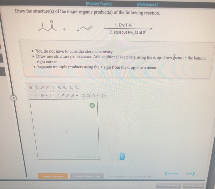 Solved [Review Topics] Draw the structure(s) of the major | Chegg.com