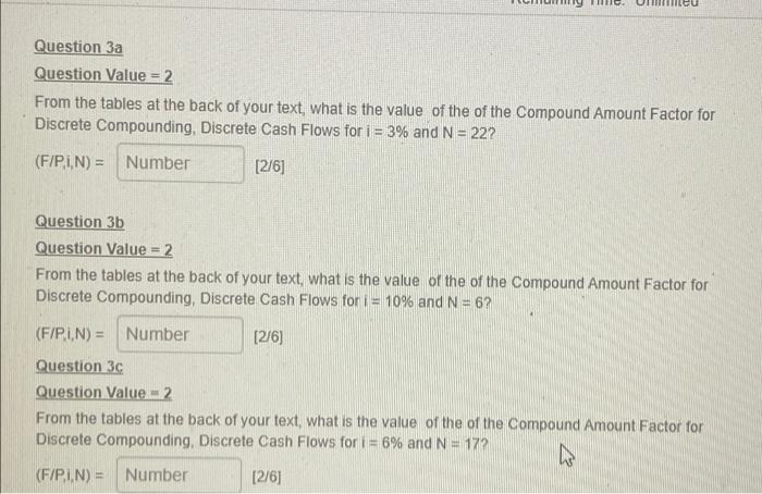 Solved Question 3a Question Value = 2 From the tables at the | Chegg.com
