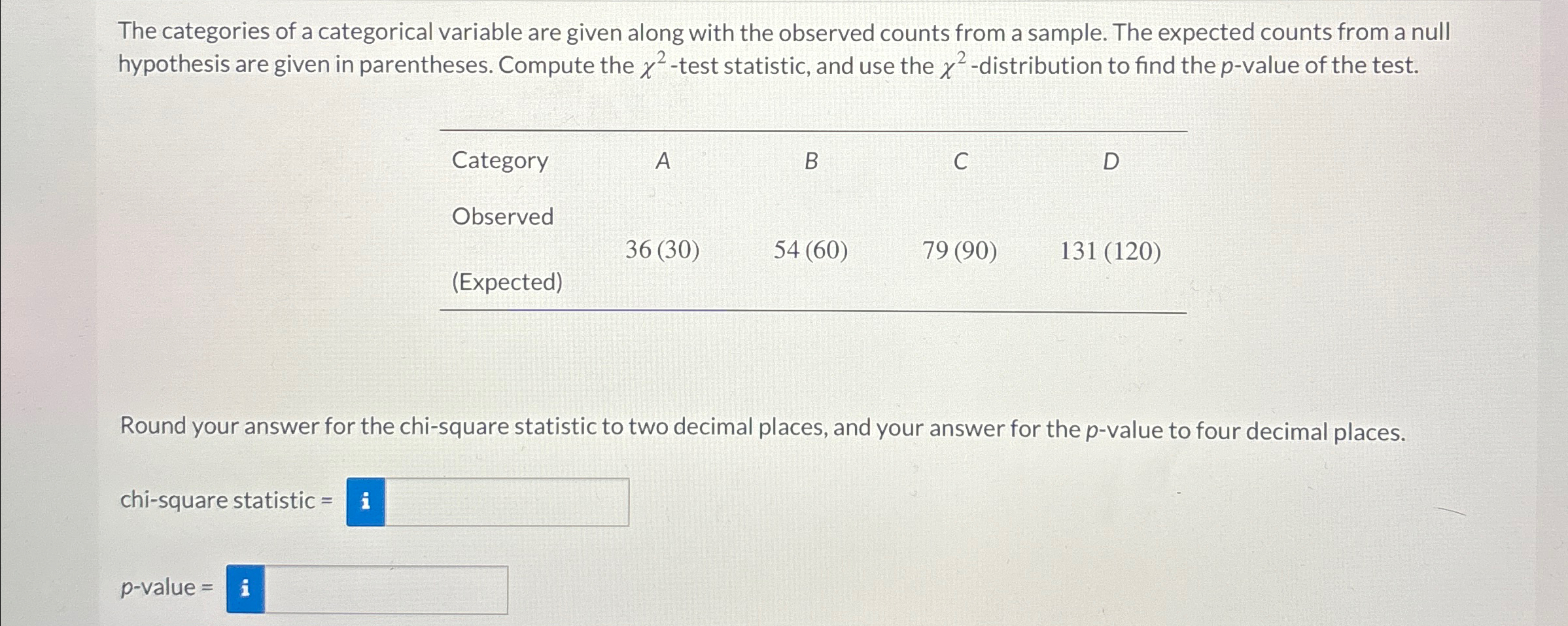 Solved The categories of a categorical variable are given | Chegg.com