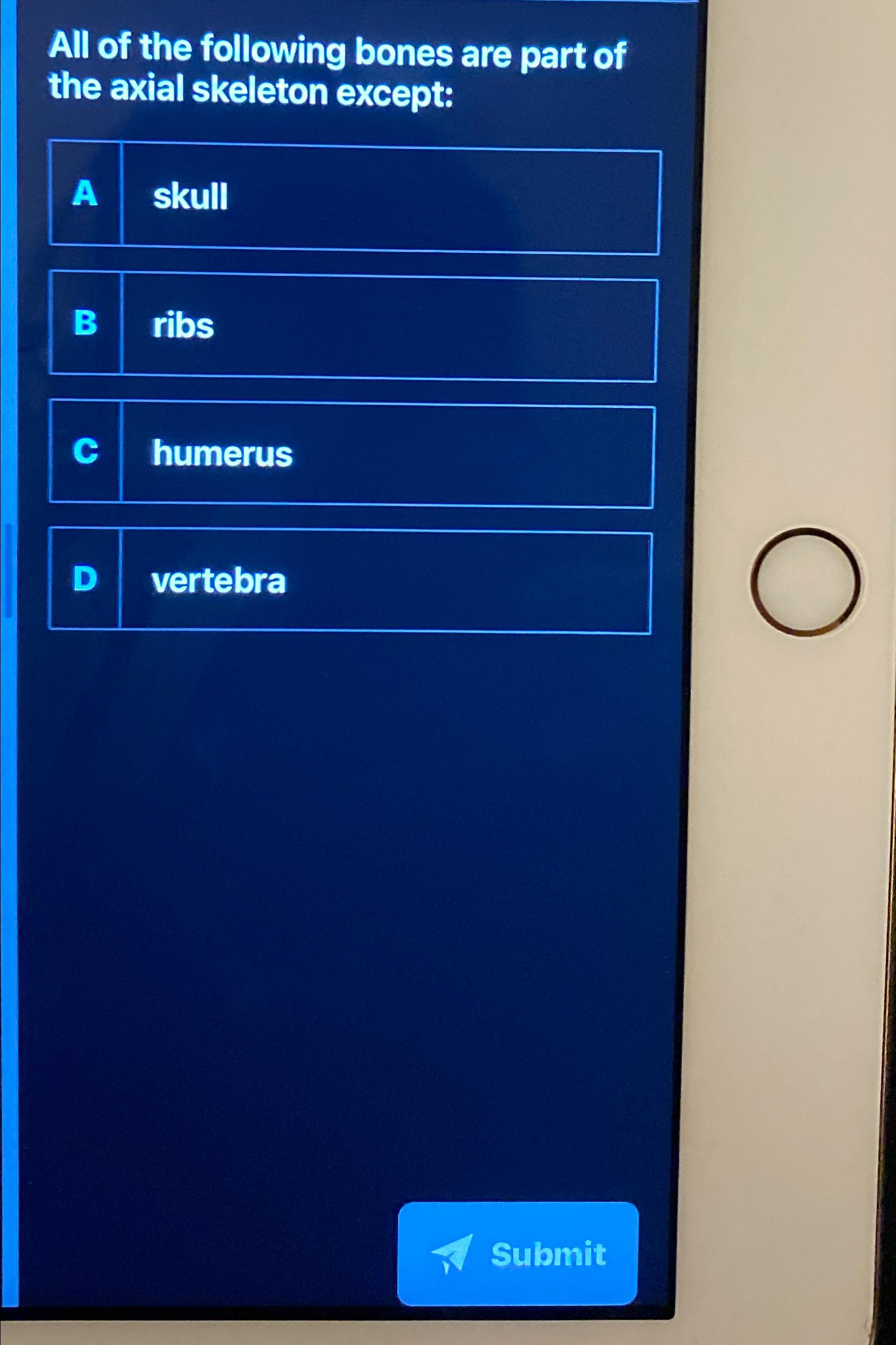Solved All of the following bones are part of the axial | Chegg.com