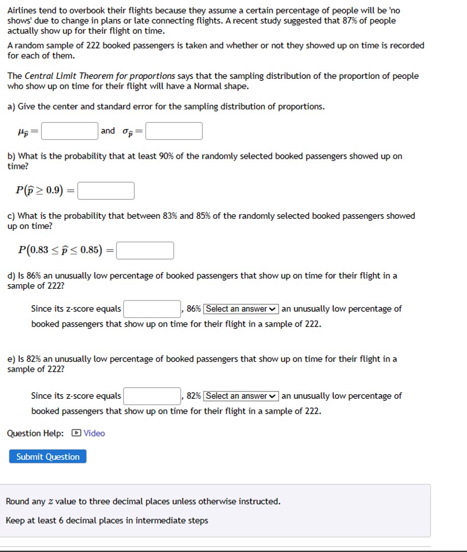 Solved Airlines tend to overbook their flights because they | Chegg.com