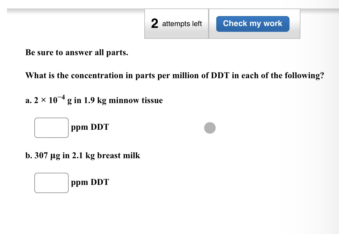 Solved Be sure to answer all parts.What is the concentration | Chegg.com