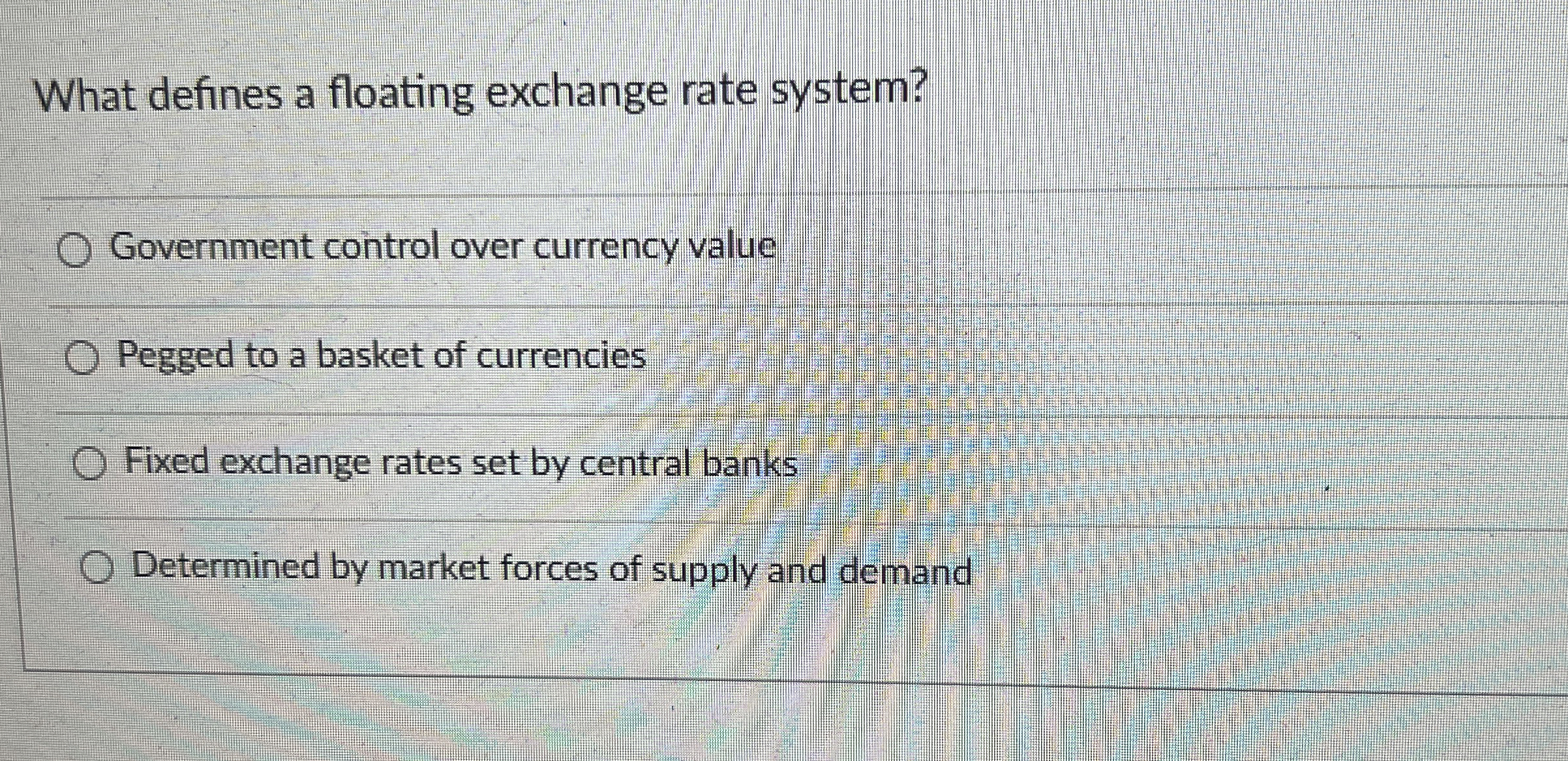 Solved What defines a floating exchange rate | Chegg.com