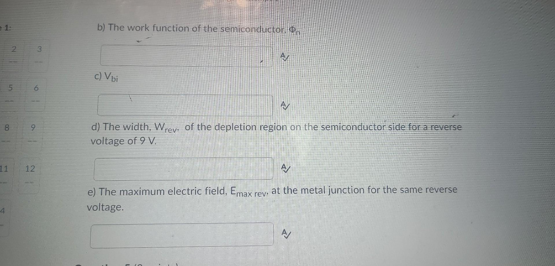 Solved A gold Schottky diode at T=300 K is formed on n-type | Chegg.com